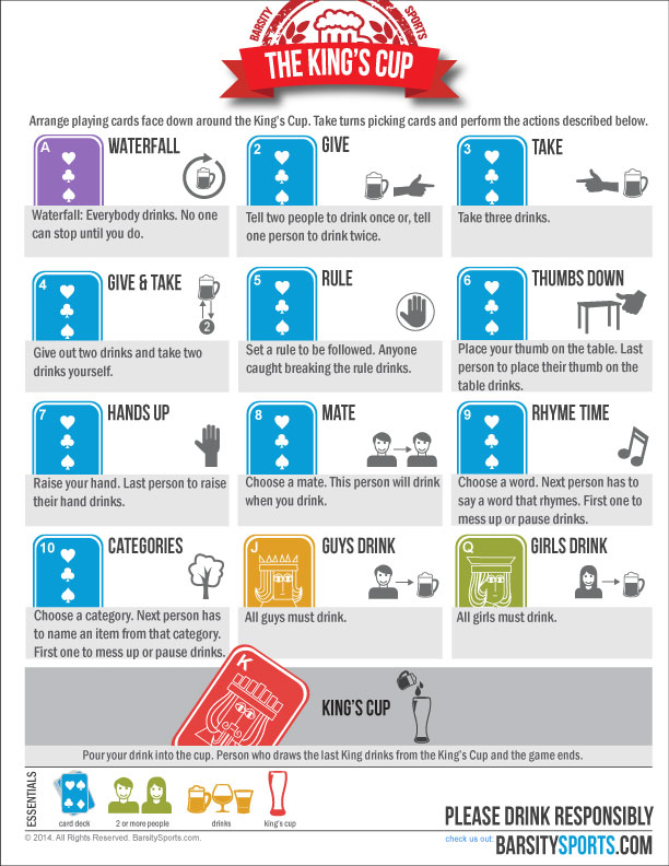 Kings Cup Rules Kings Cup Download Free Cheatsheet